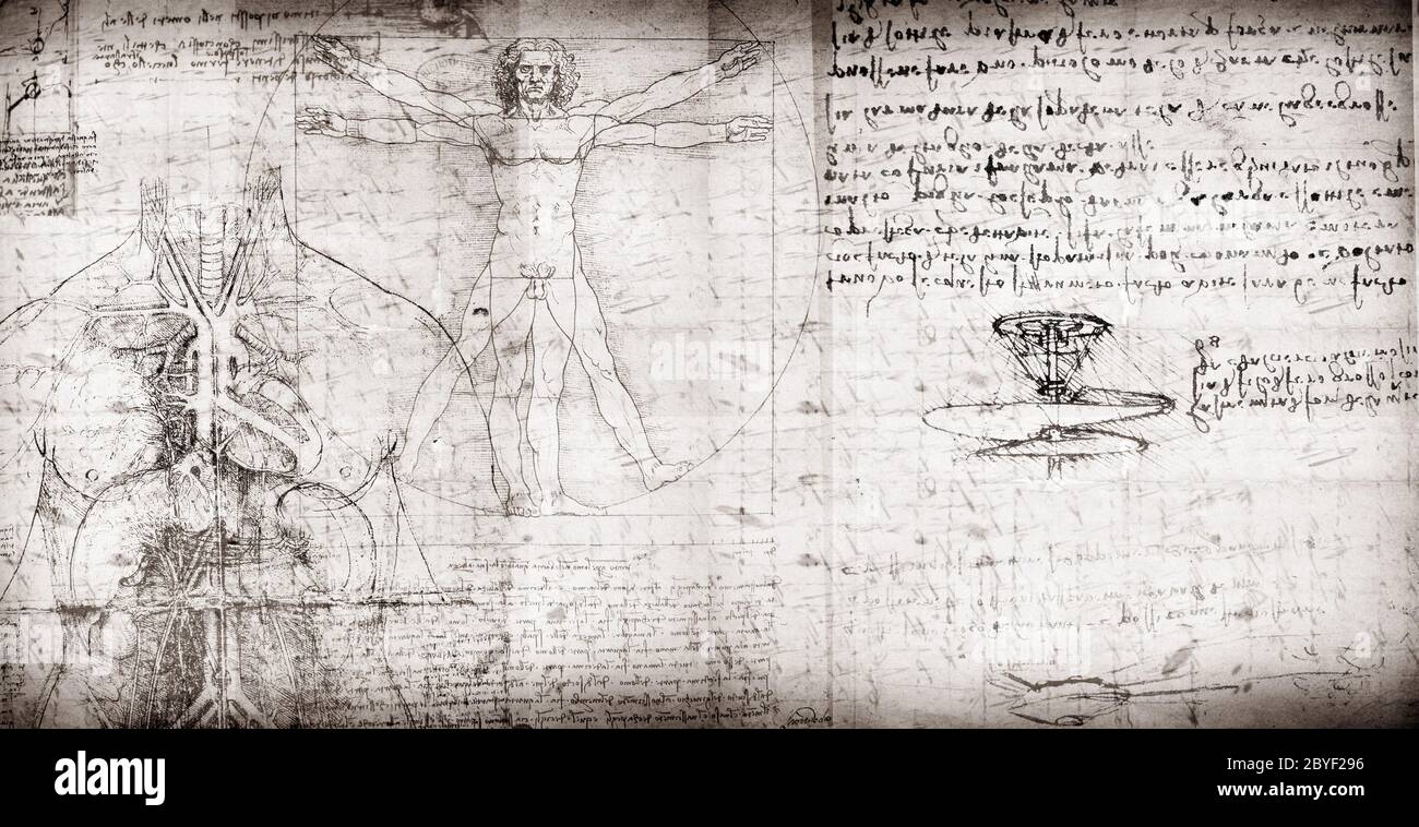 Vitruvian Man By Leonardo Da Vinci High Resolution Stock Photography ...