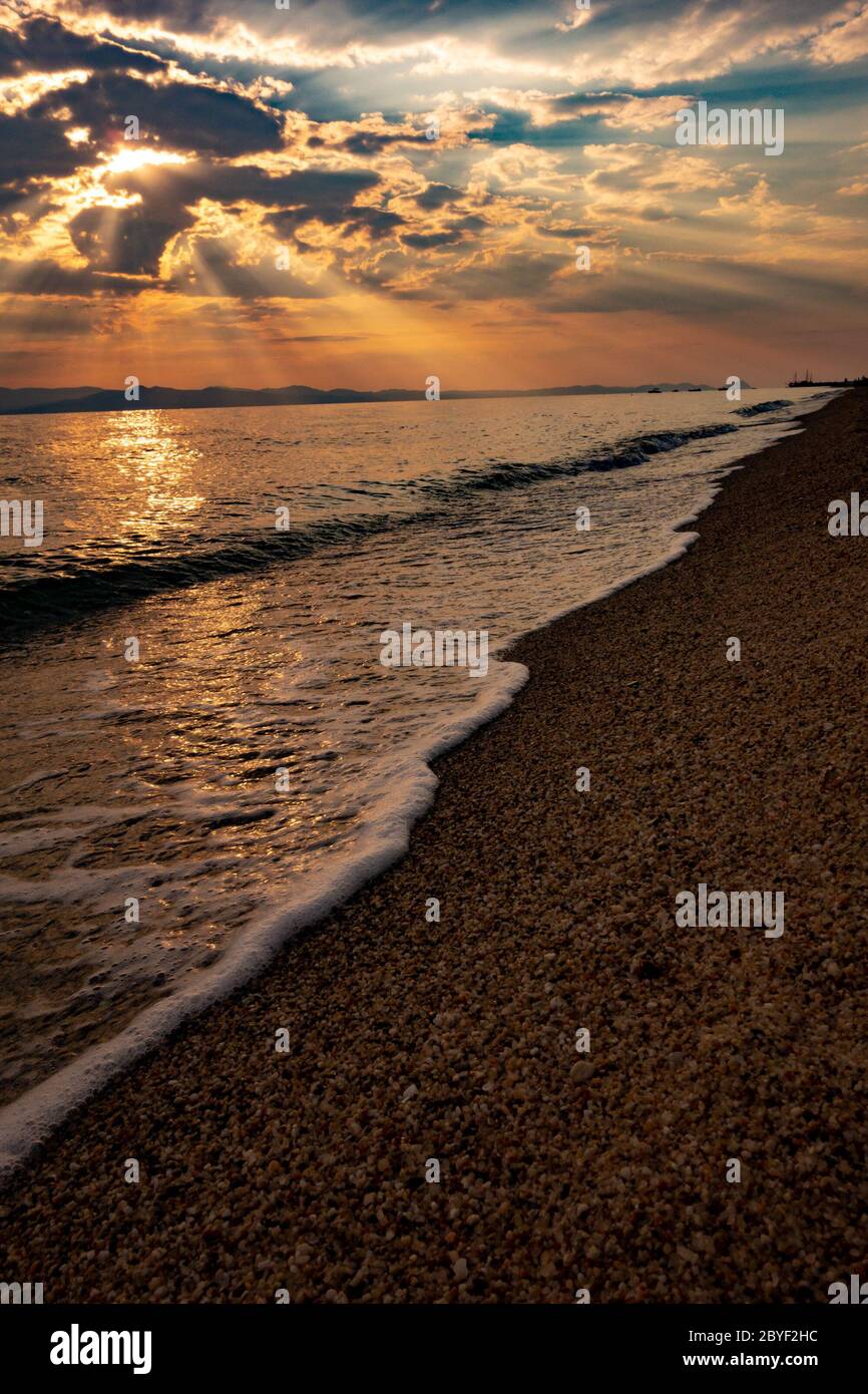 Beautiful Sunset at the beach Stock Photo - Alamy