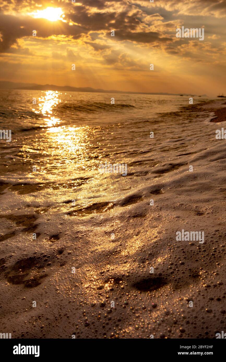 Beautiful Sunset at the beach Stock Photo - Alamy