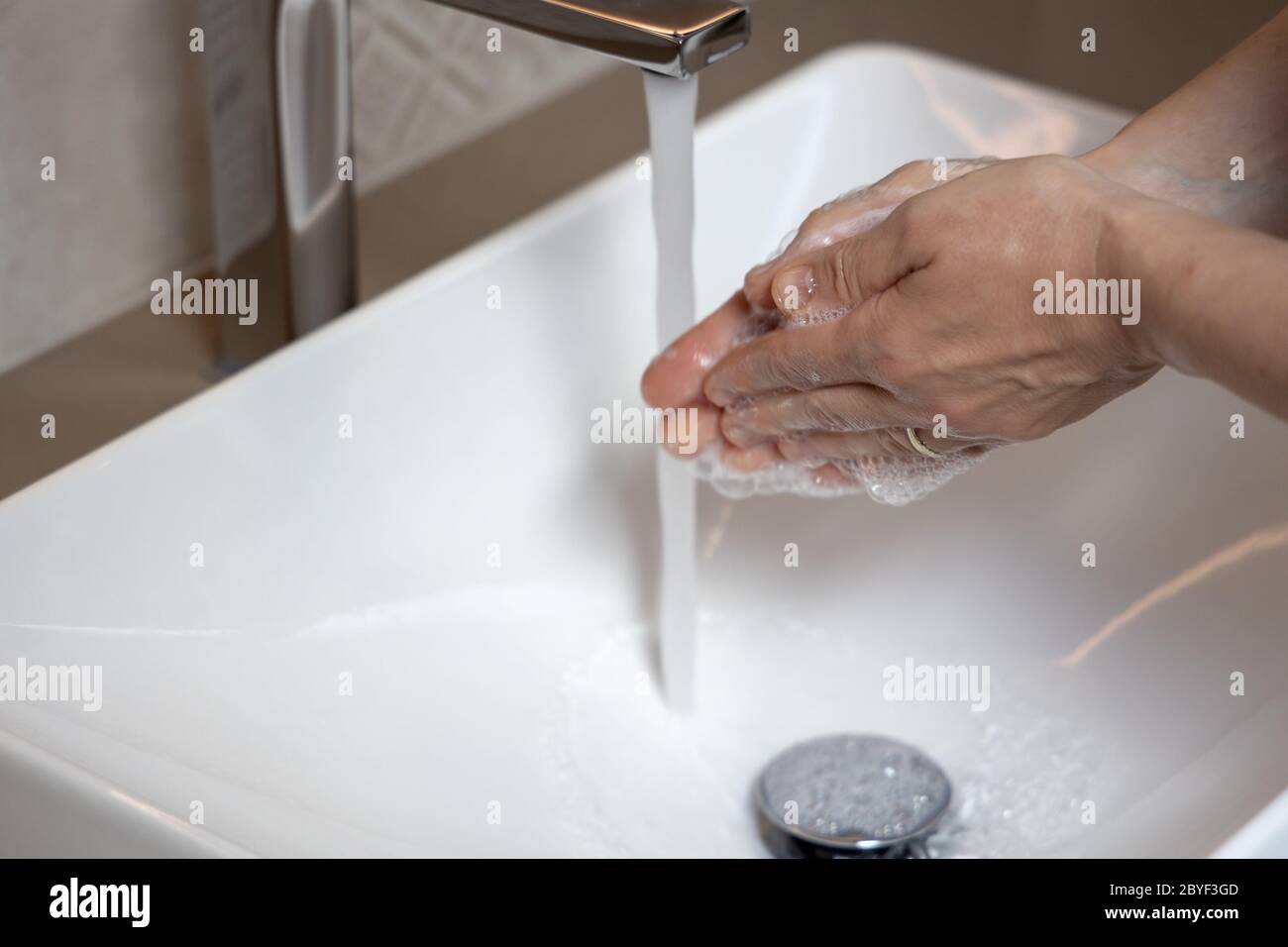 Hygiene. Cleaning Hands. Washing hands,Soap Stock Photo - Alamy