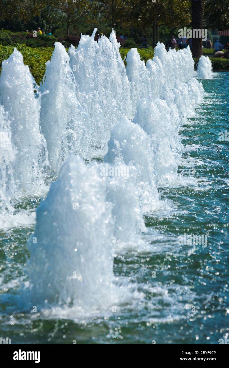 Fountain water jets hi-res stock photography and images - Alamy
