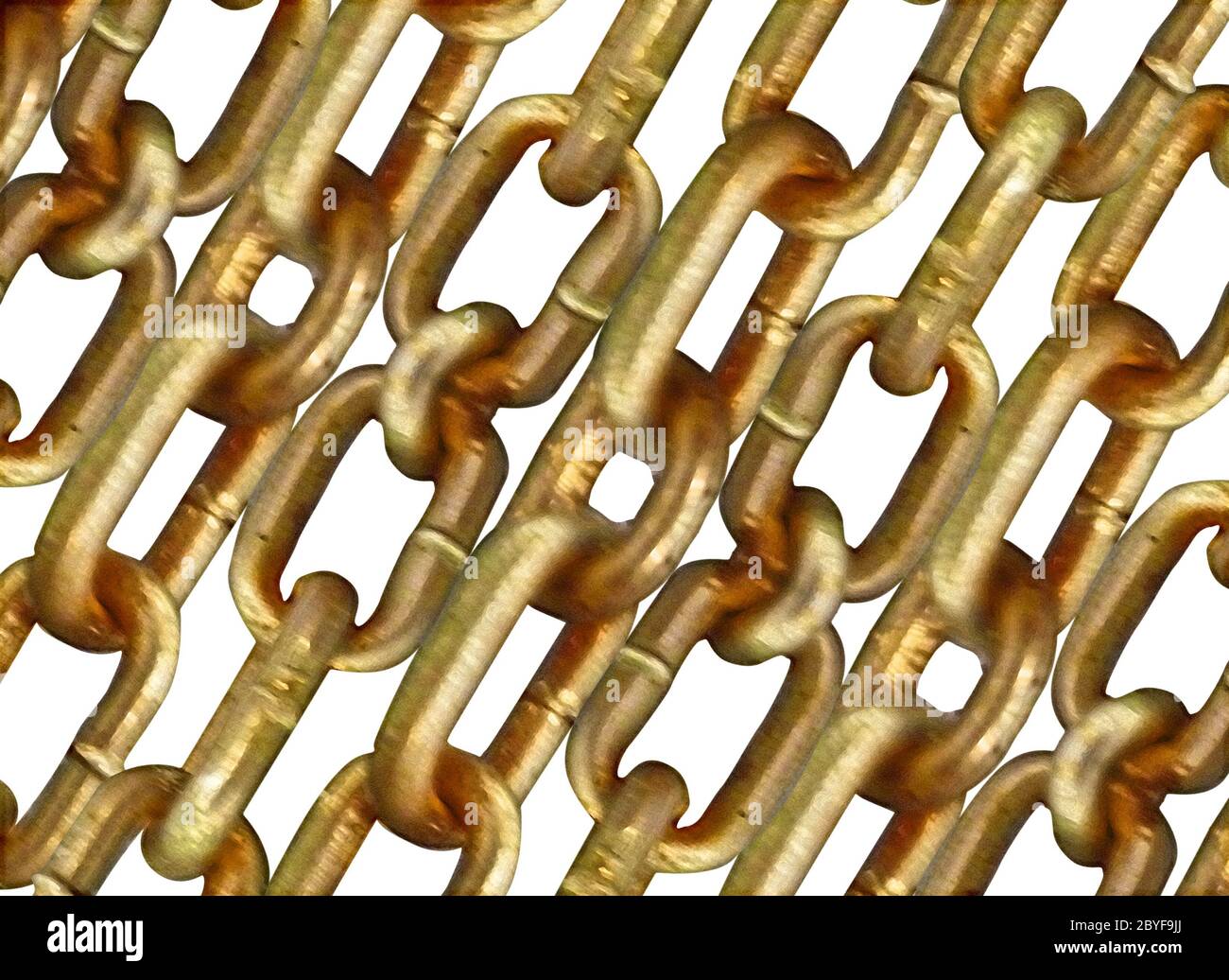 Chain pattern in white background Stock Photo - Alamy