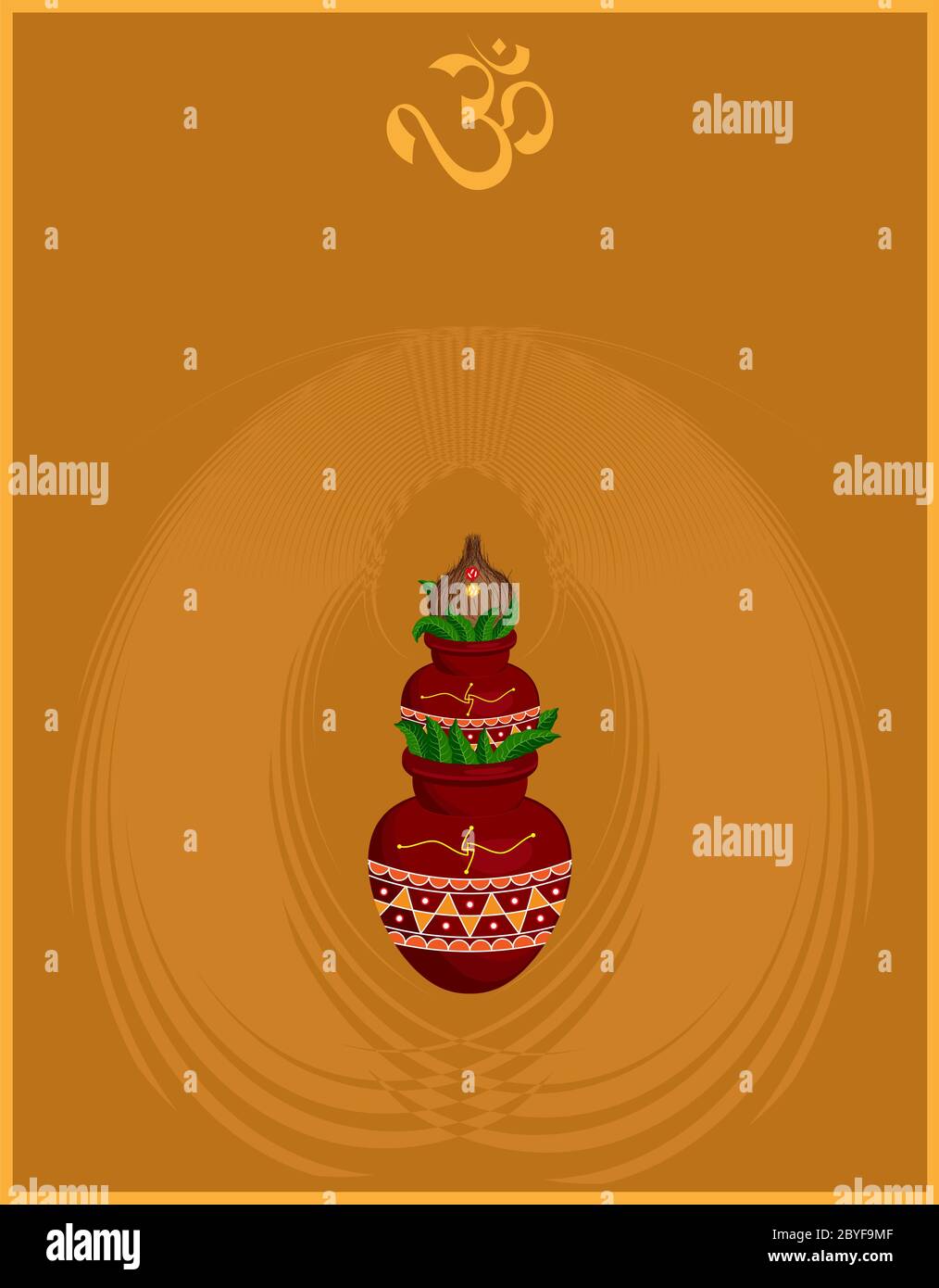 Kalash and coconut Stock Vector Images - Alamy