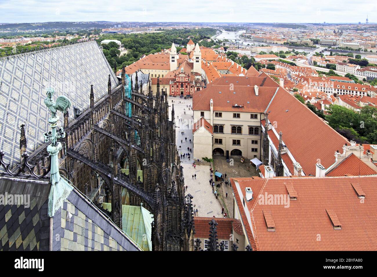 Royal Palace of Prague Castle (view from tower of Saint Vitus Cathedral ...