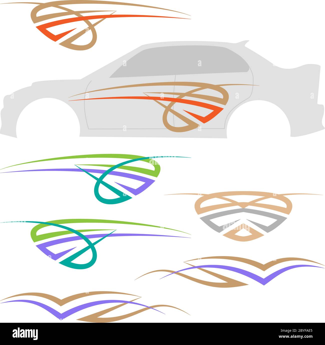 Vehicle Graphics, Stripe : Vinyl Ready Vector Art Stock Vector Image ...
