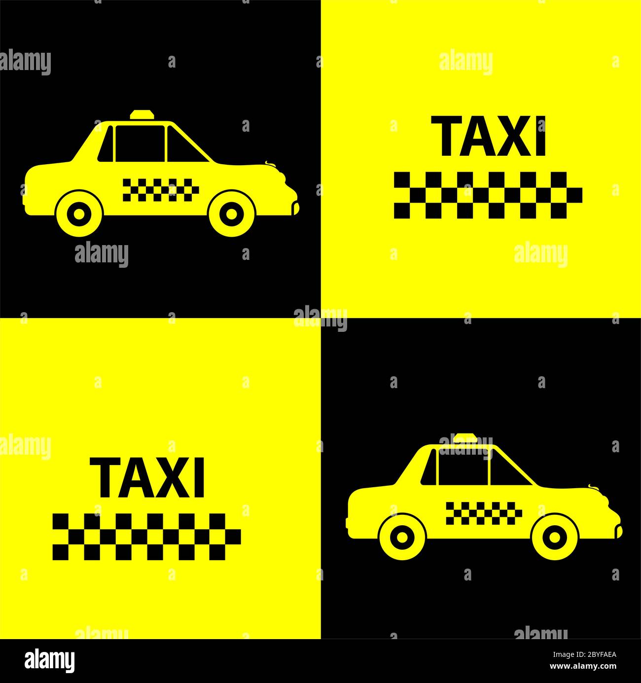 Taxi Icon Symbol Vector Illustration Stock Vector Image & Art - Alamy
