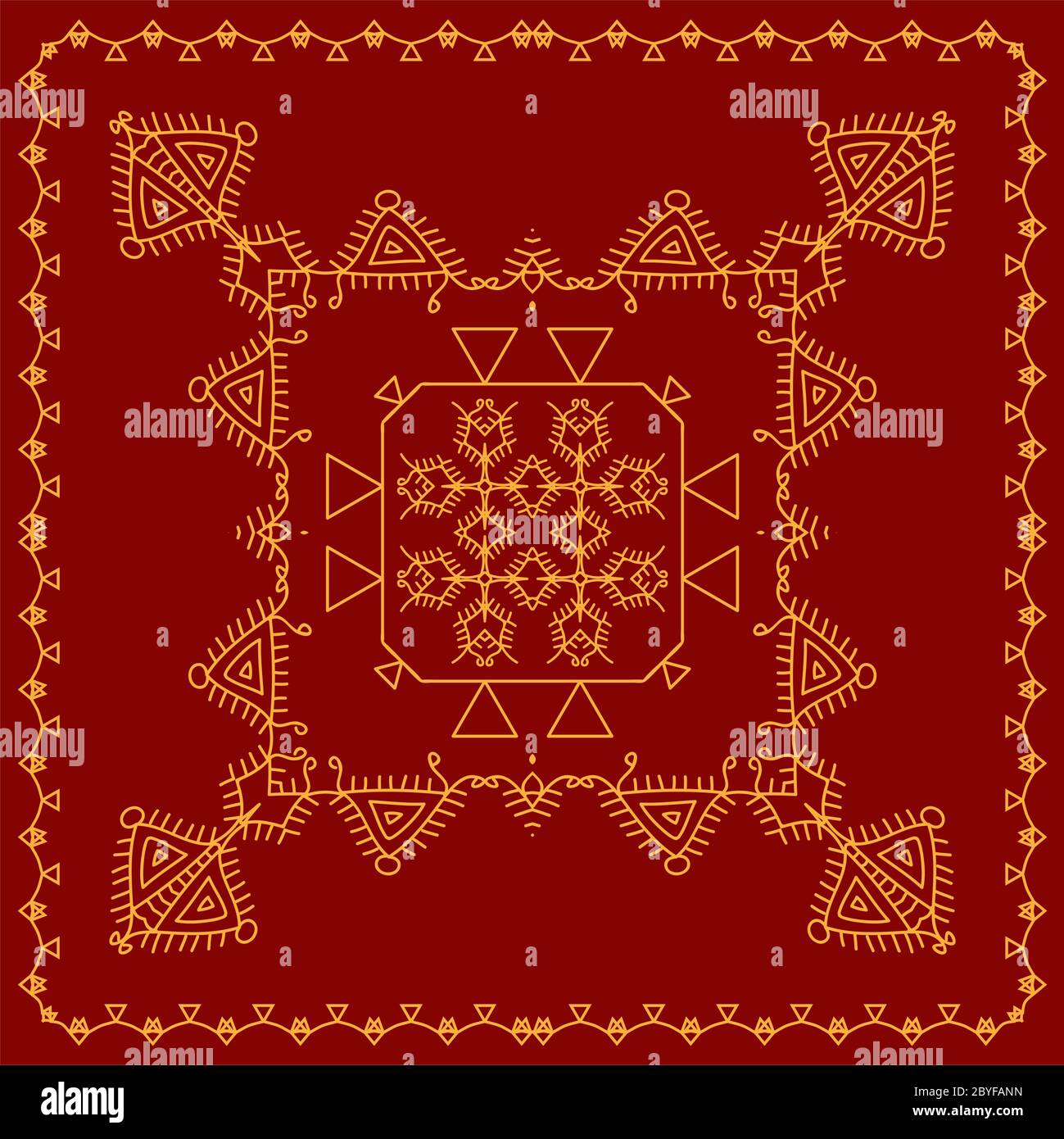 Folk, Tribal Design, Motif, Wall Painting Vector Art Stock Vector Image ...