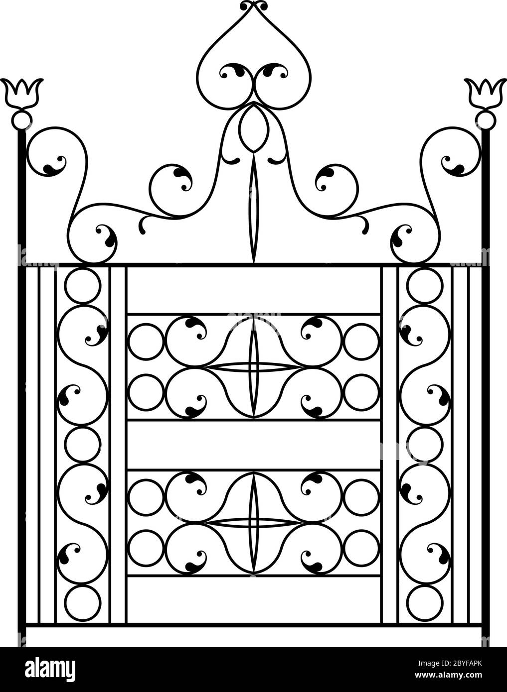 Wrought iron window Black and White Stock Photos & Images - Alamy