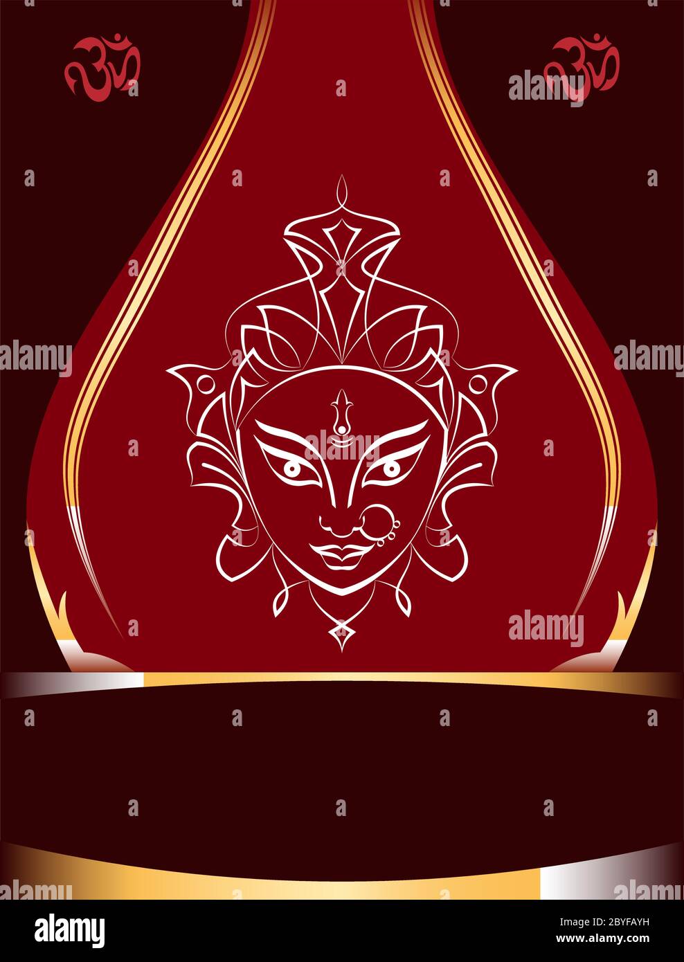 Durga Goddess of Power Vector Illustration Stock Vector Image & Art - Alamy