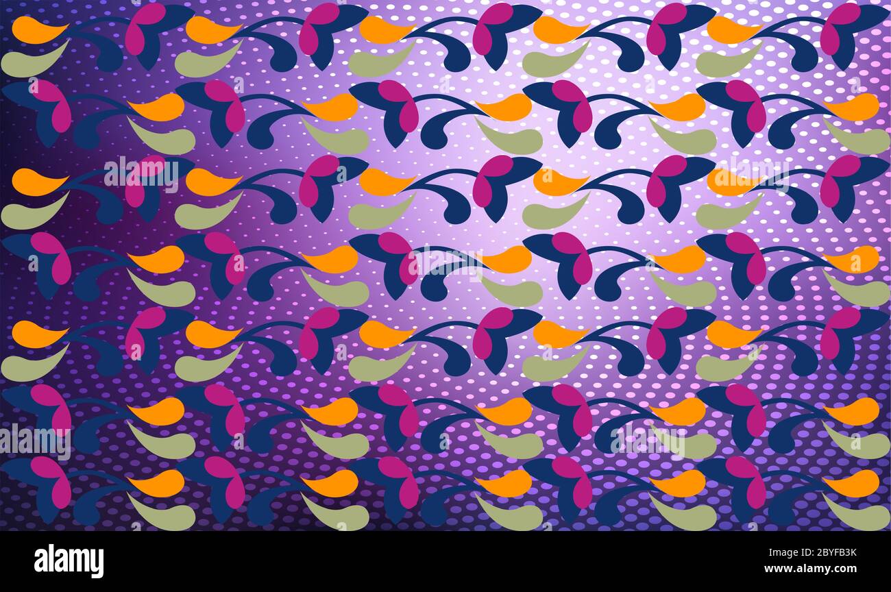 digital textile design of art on abstract background Stock Vector Image ...