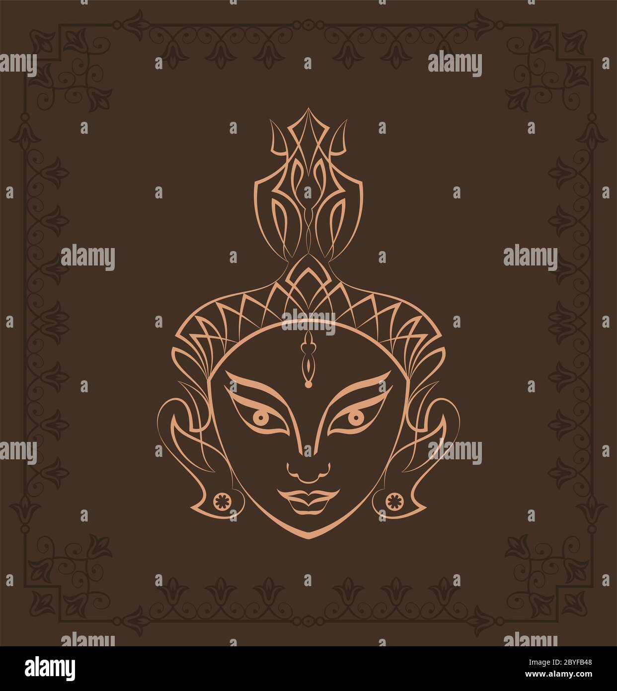 Durga Goddess of Power Vector Illustration Stock Vector Image & Art - Alamy