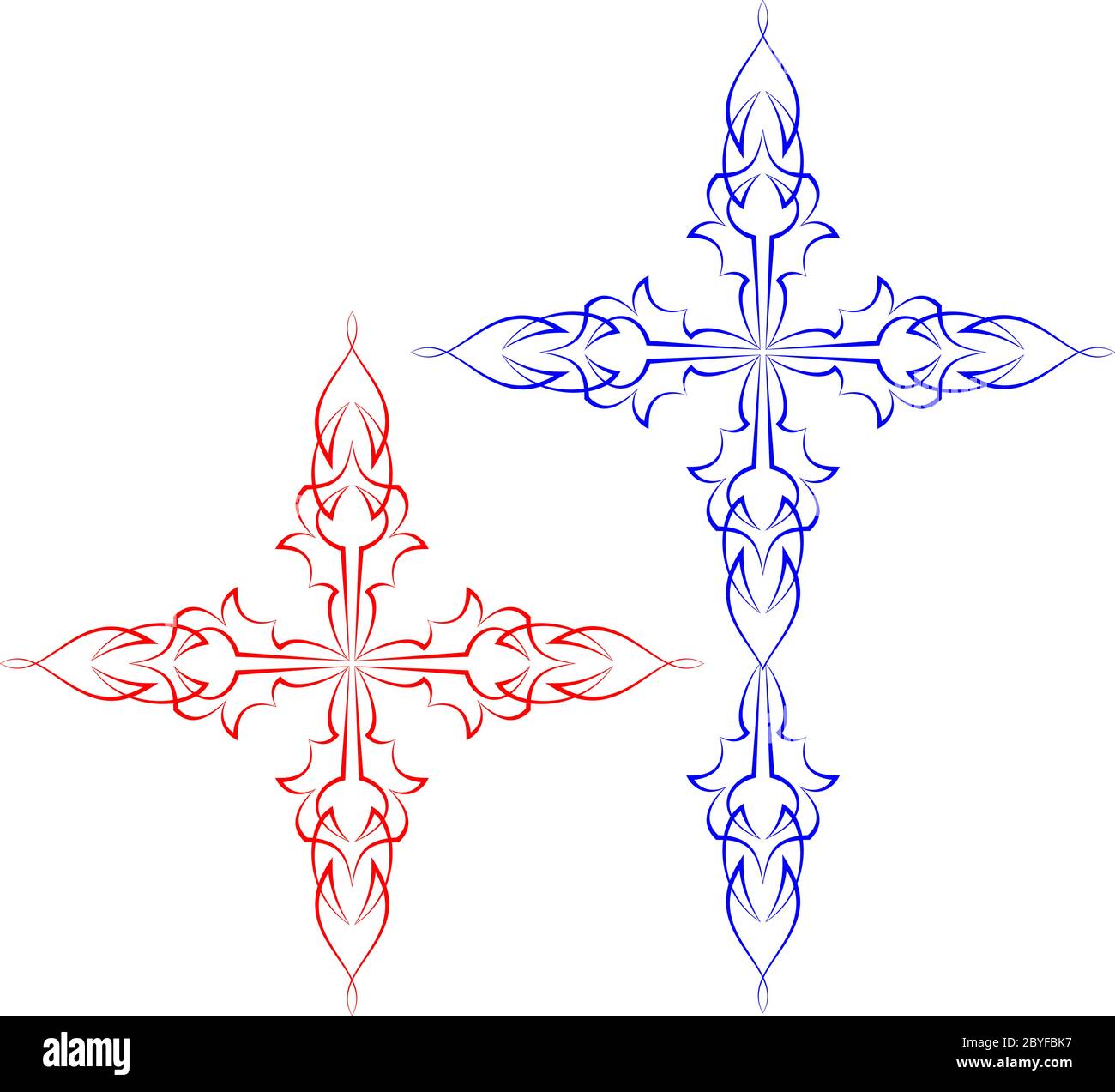 Pinstripe Christian Cross : Vinyl Ready Vector Illustration Stock ...