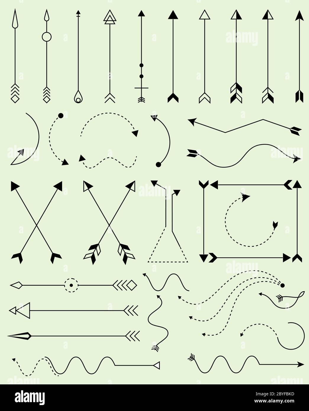 Arrow Set Tattoo Vector Illustration Stock Vector Image & Art - Alamy