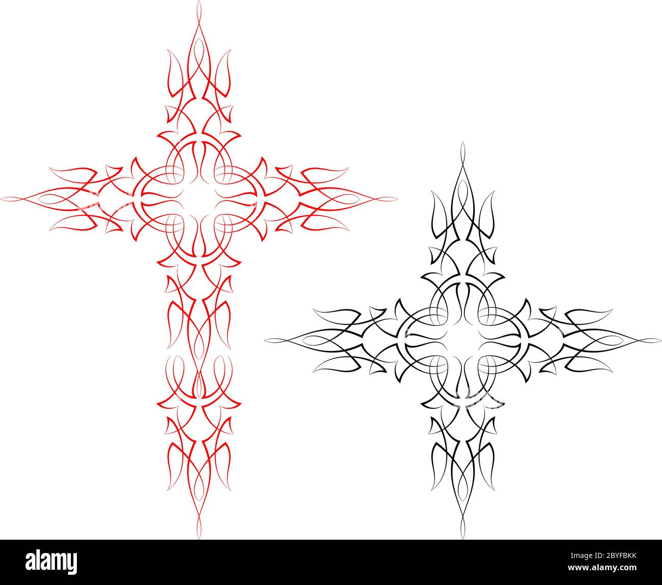 Pinstripe Christian Cross : Vinyl Ready Vector Illustration Stock ...