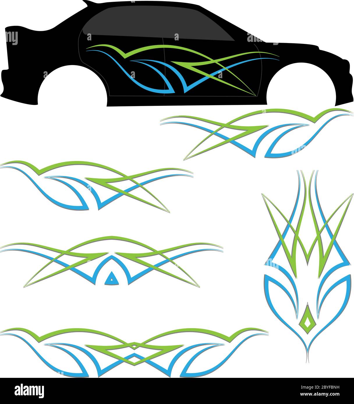 Vehicle Graphics, Stripe : Vinyl Ready Vector Art Stock Vector Image ...