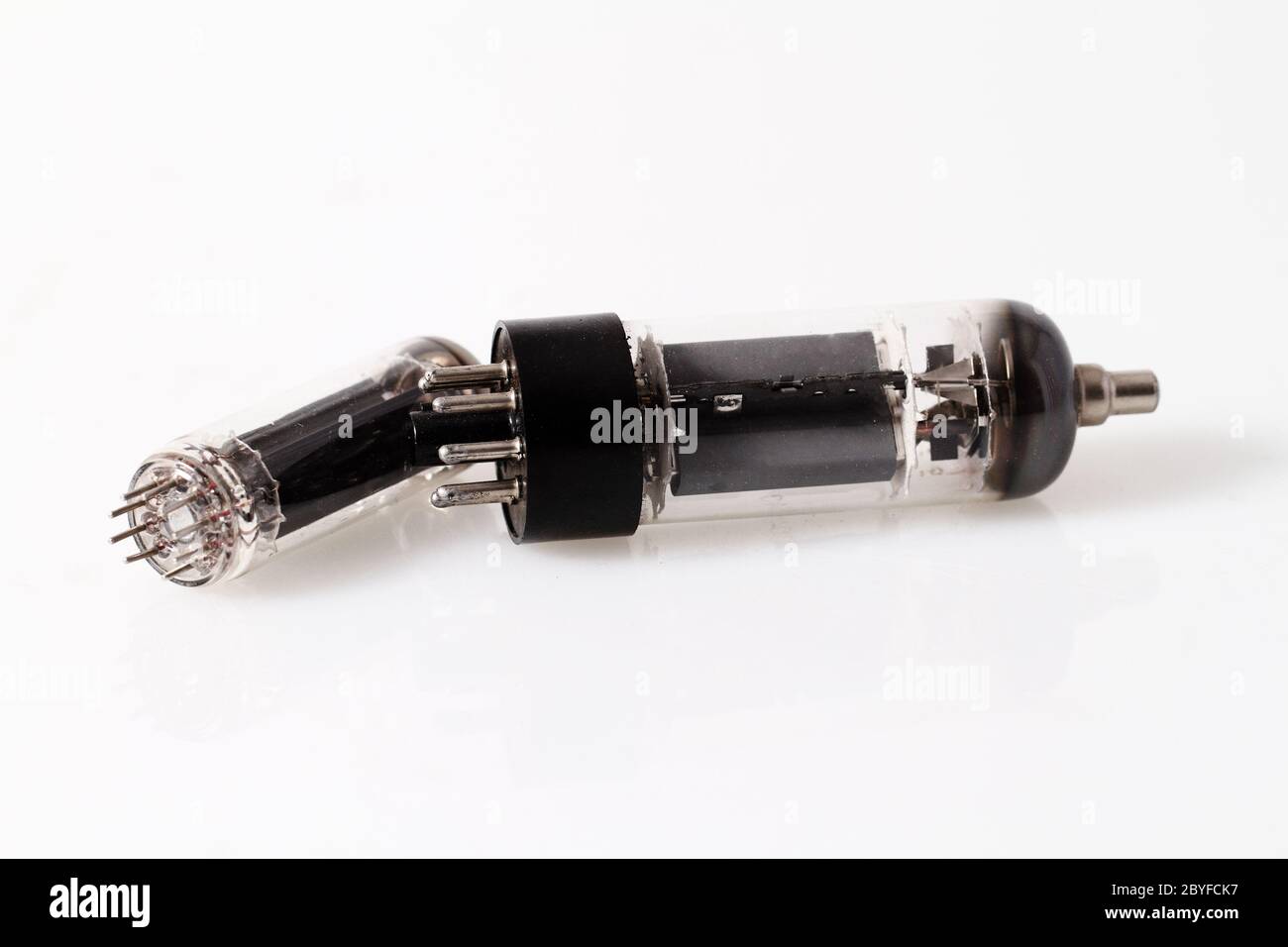 Glass vacuum radio tubes. Isolated image on white background Stock ...