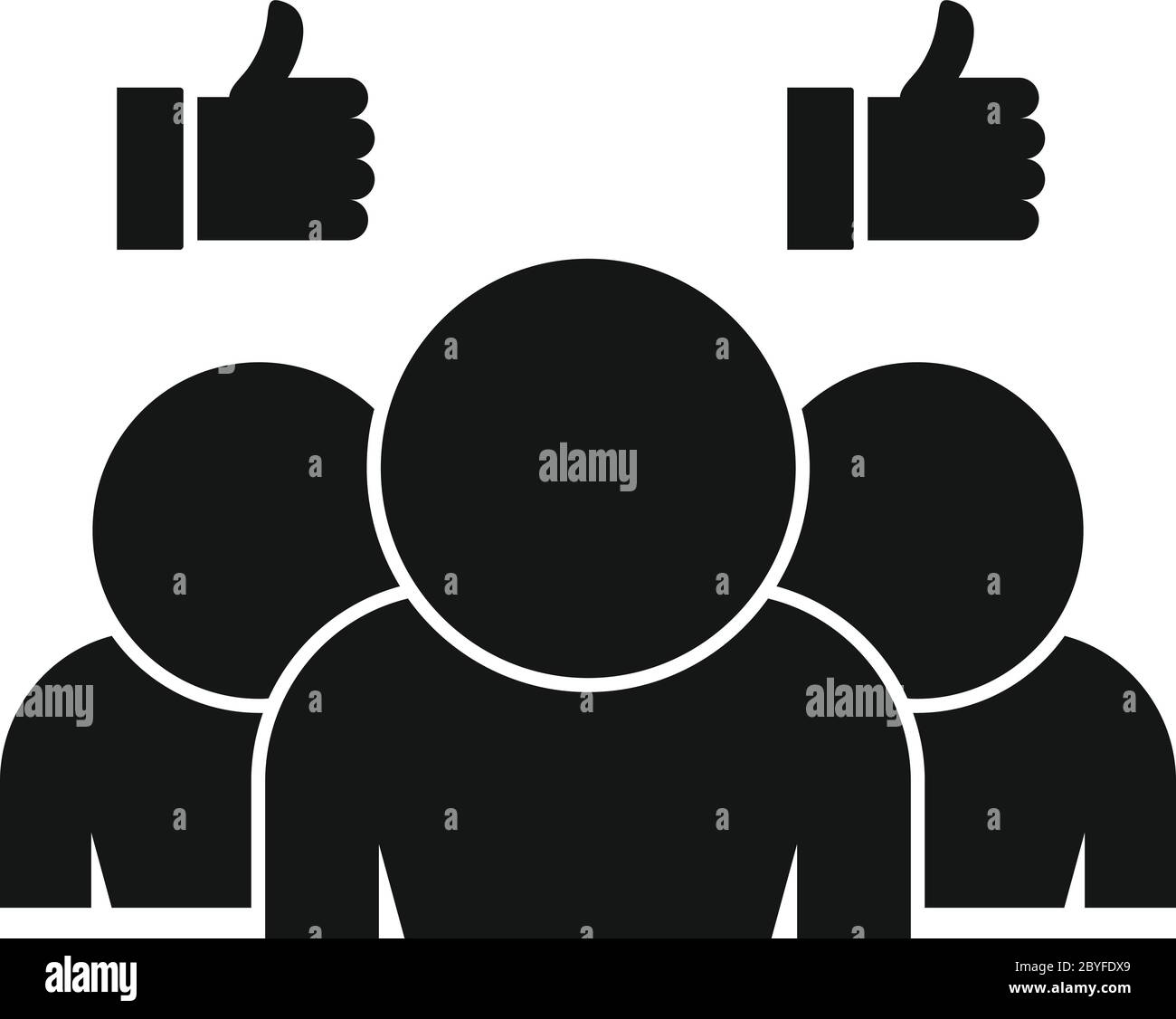 Group engaging content icon. Simple illustration of group engaging ...