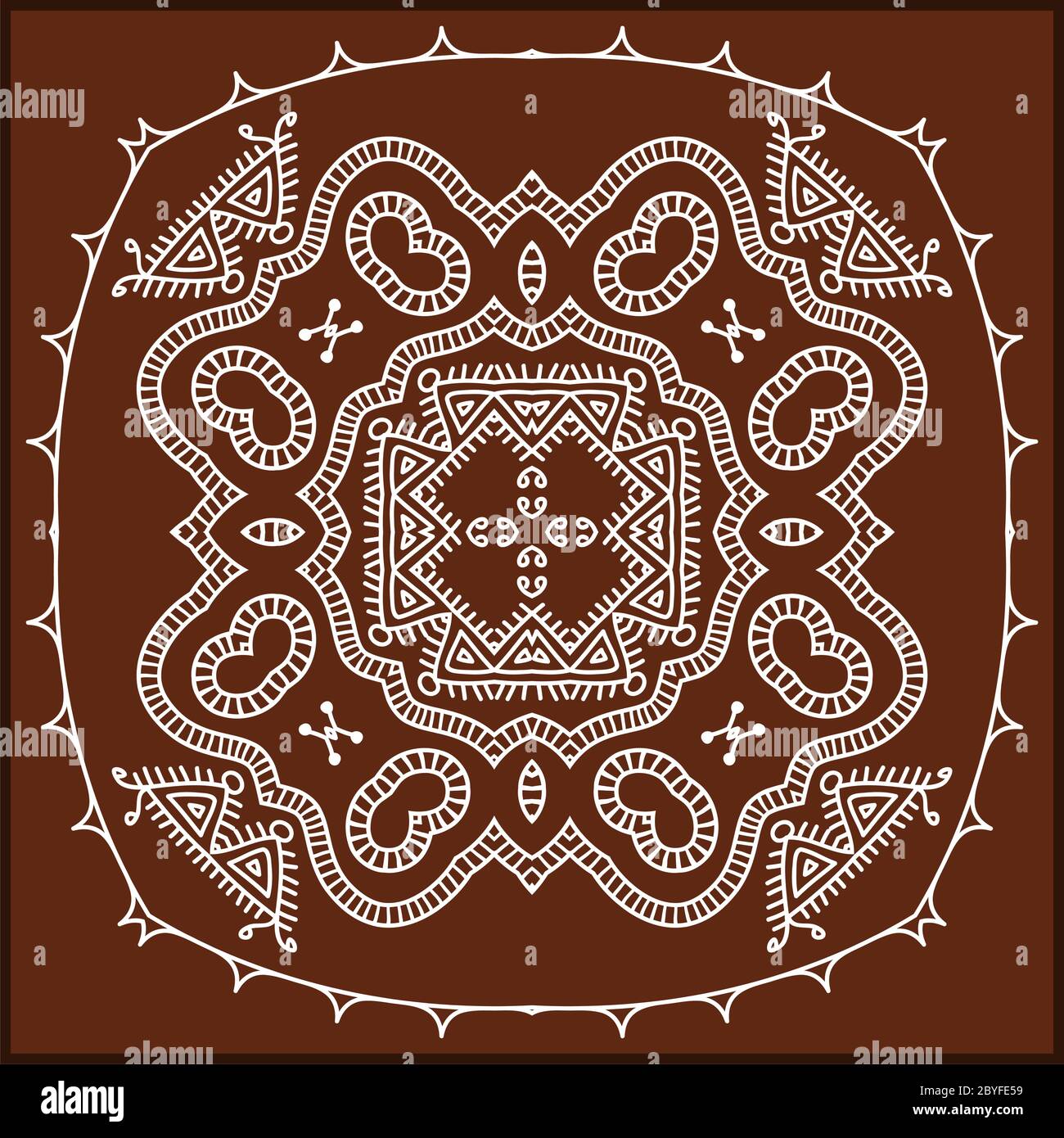 Folk, Tribal Design, Motif, Wall Painting Vector Art Stock Vector Image ...