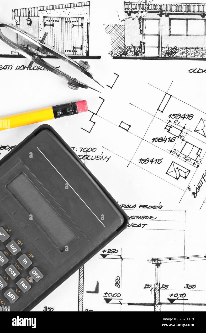 Plans Calculator High Resolution Stock Photography and Images - Alamy