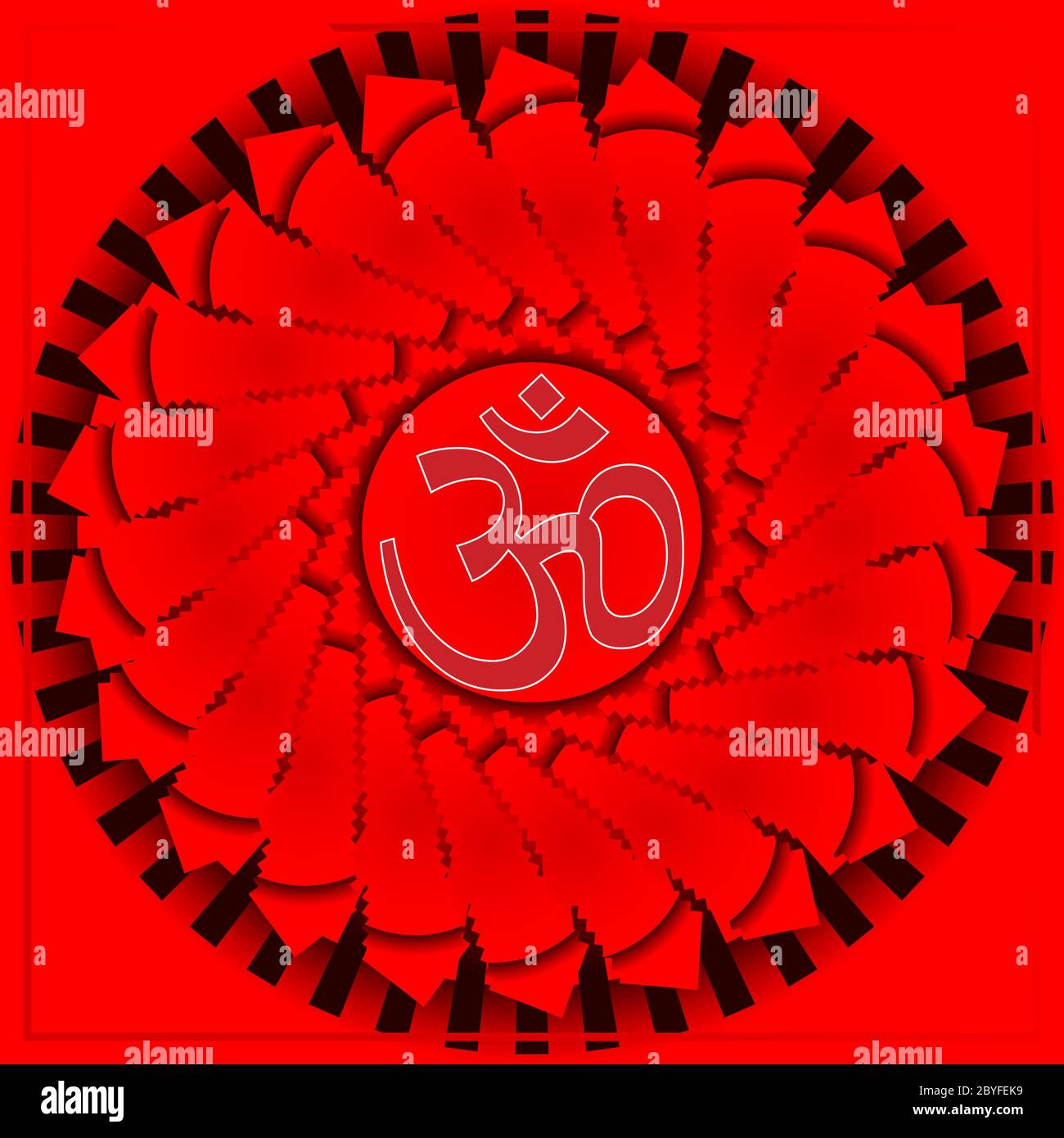 Aum (Om) The Holy Motif Vector Illustration Stock Vector Image & Art ...