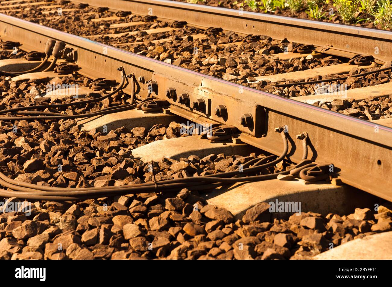 Old railway line into distance hi-res stock photography and images - Alamy