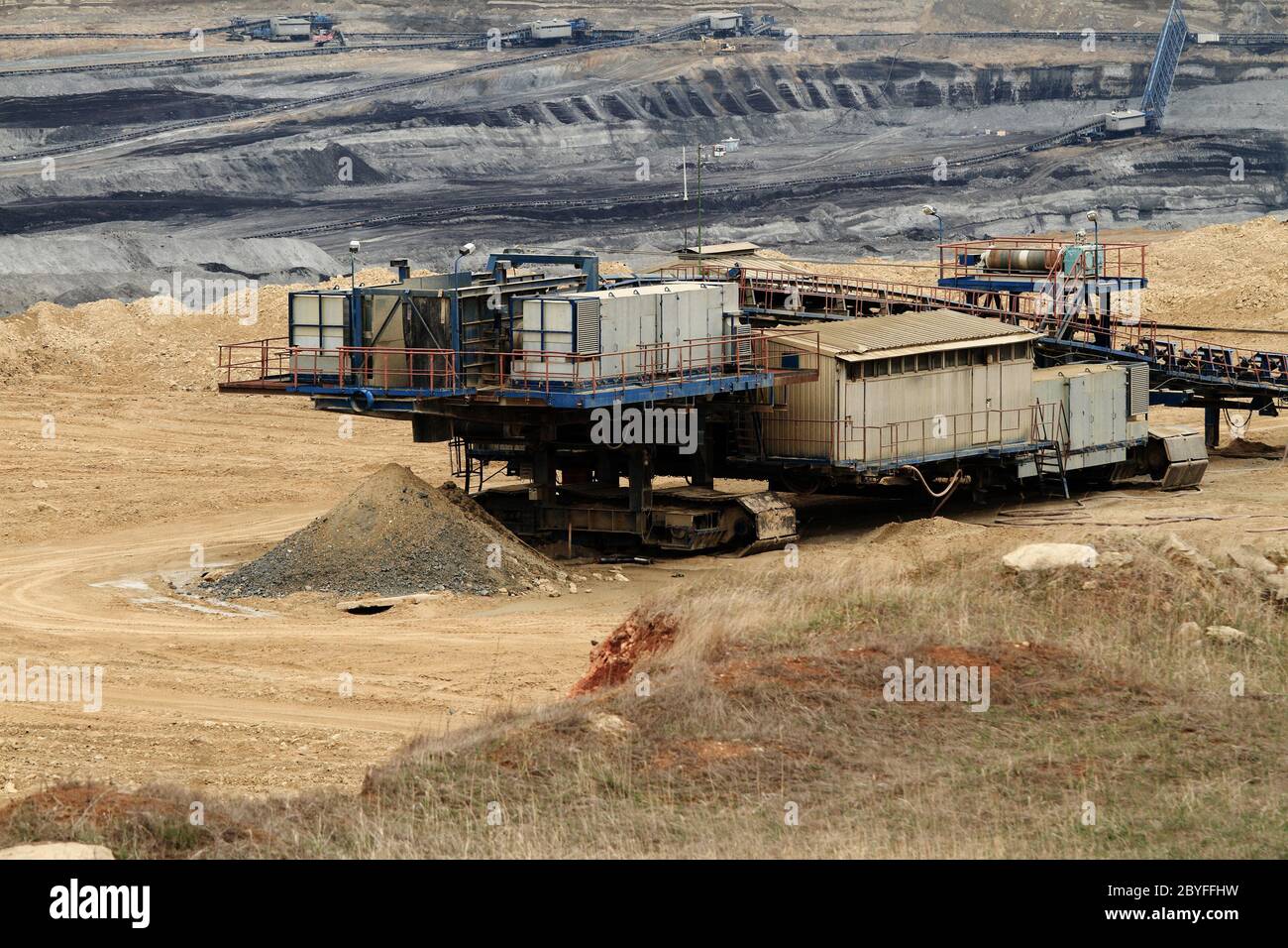 Coal mining in an open pit Stock Photo - Alamy