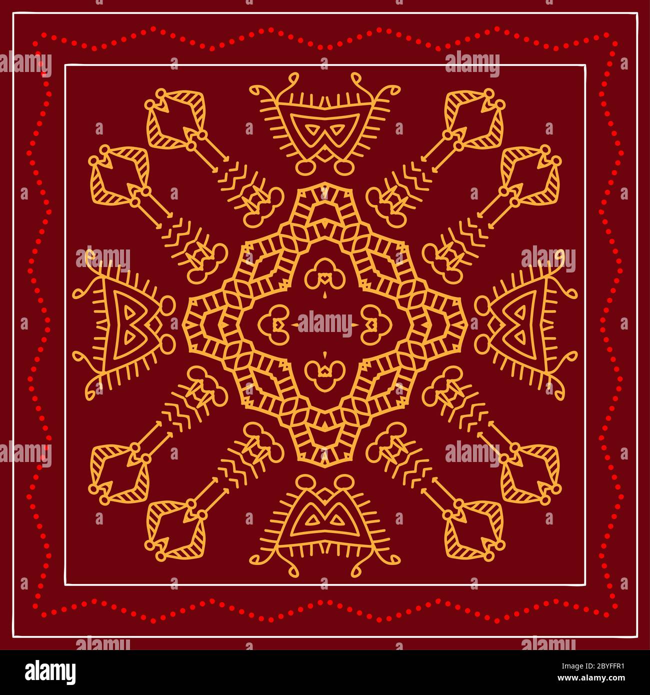 Folk, Tribal Design, Motif, Wall Painting Vector Art Stock Vector Image ...