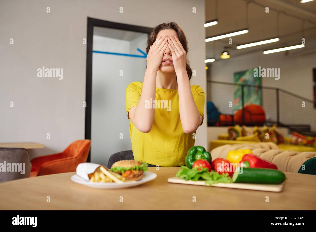 Covering covering hands interior hi-res stock photography and images ...