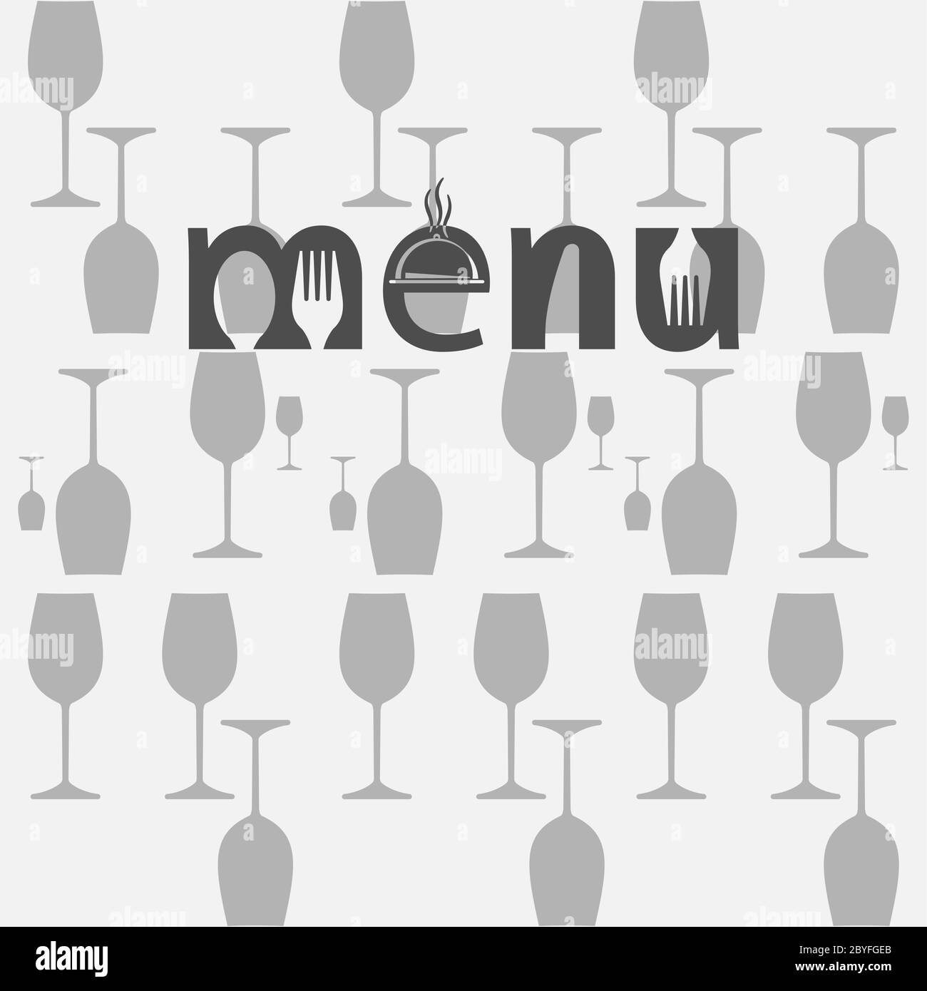 Wine Menu Card Design Template Vector Illustration Stock Vector Image 