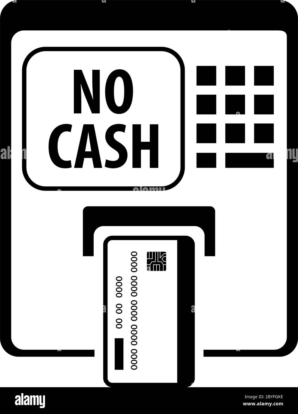 No Cash In ATM Vector Illustration Stock Vector Image & Art - Alamy