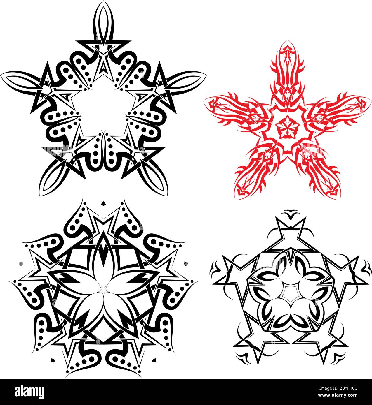 Tattoo Star Symbol Vector Illustration Stock Vector Image & Art - Alamy