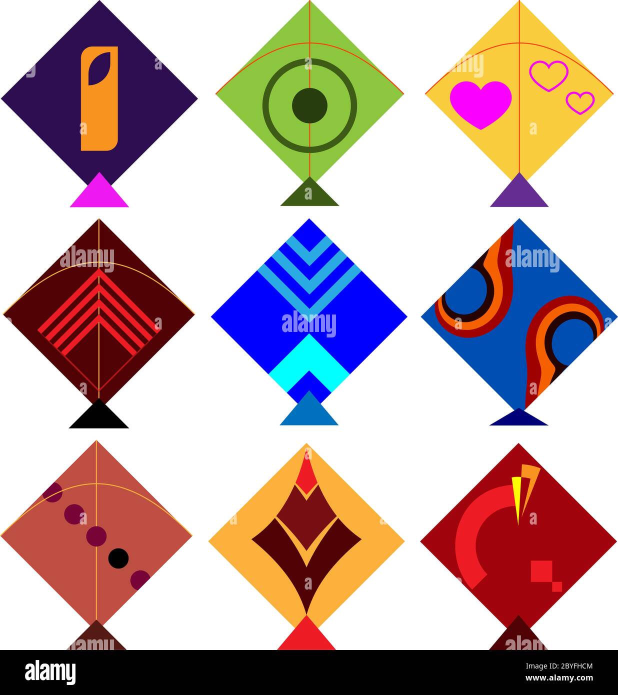 Kite Design Collection Vector Illustration Stock Vector Image & Art - Alamy
