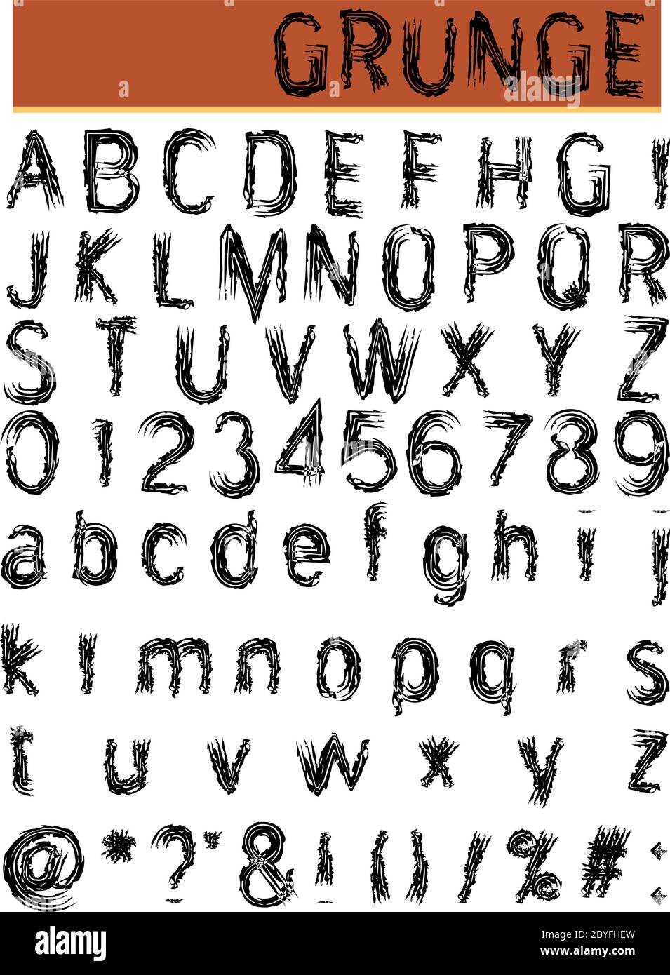 Grunge Alphabet, Font Set Vector Art Stock Vector Image & Art - Alamy