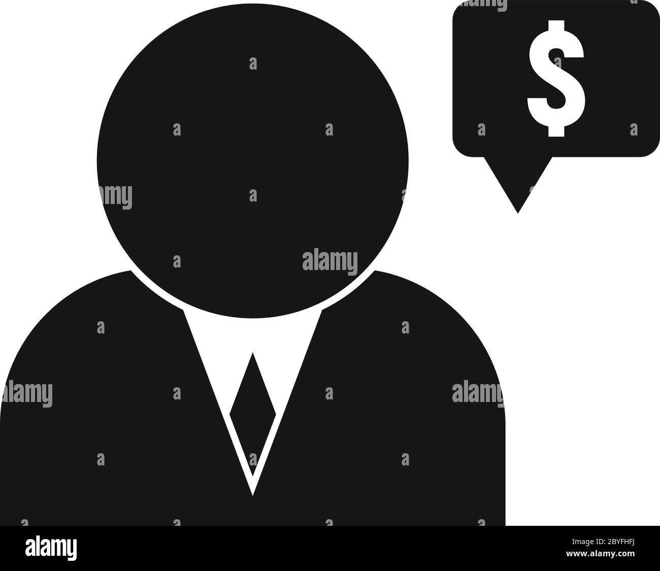 Financial advisor icon. Simple illustration of financial advisor vector ...