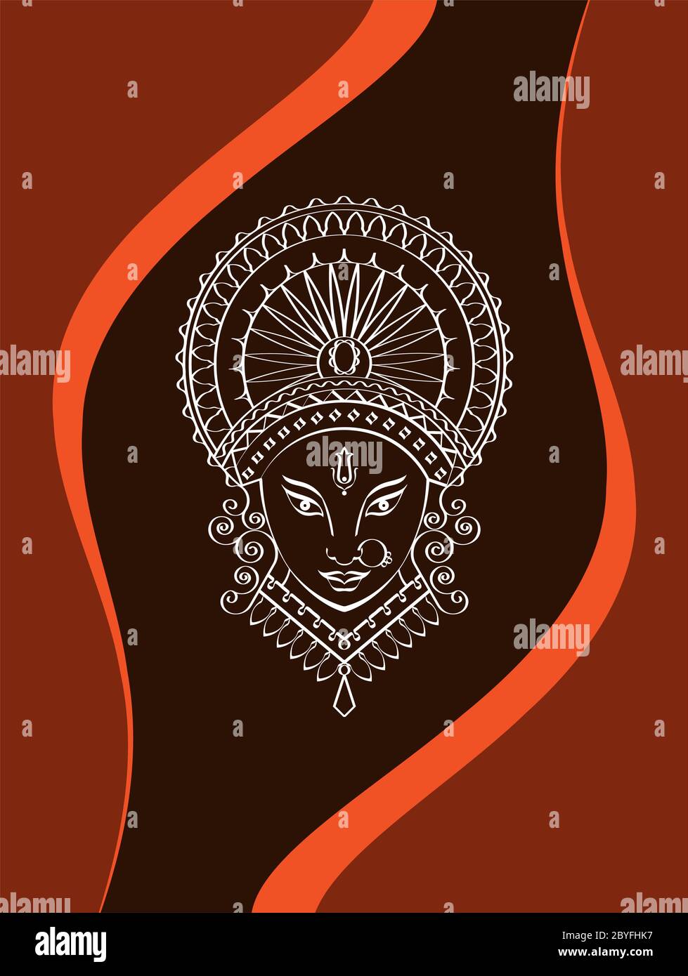 Durga Goddess of Power Vector Illustration Stock Vector Image & Art - Alamy