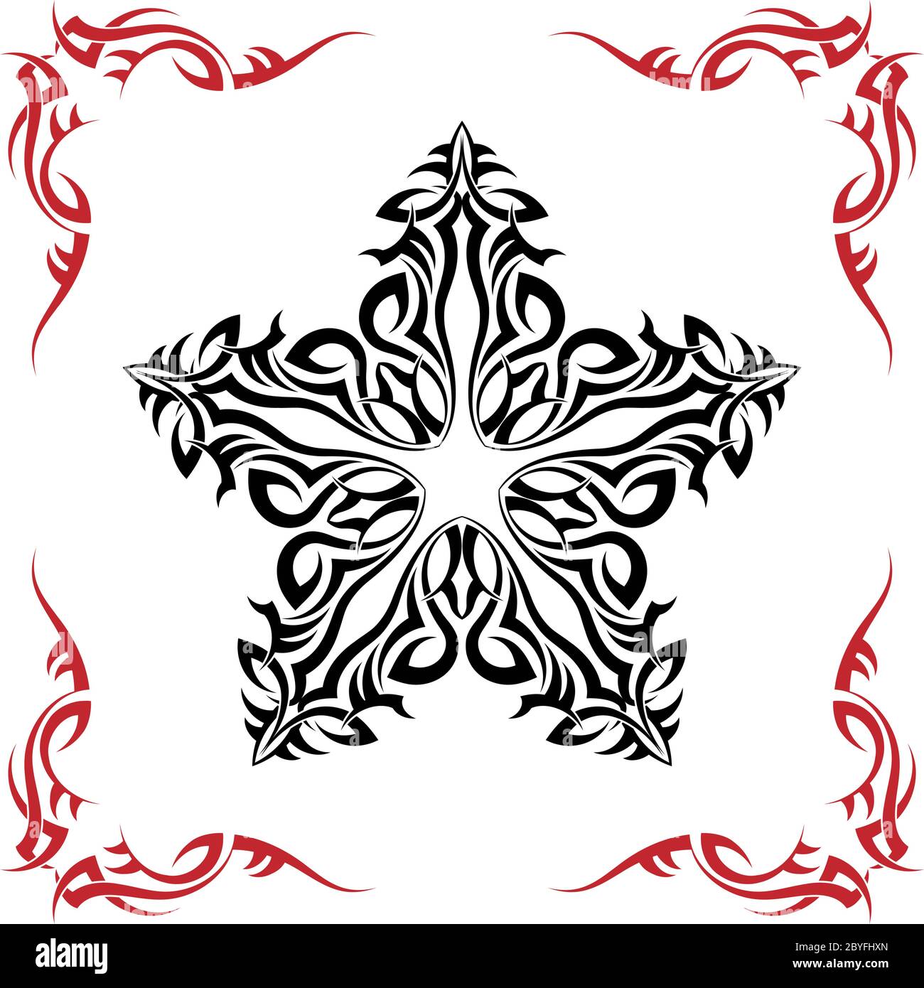 Tattoo Star Symbol Vector Illustration Stock Vector Image & Art - Alamy