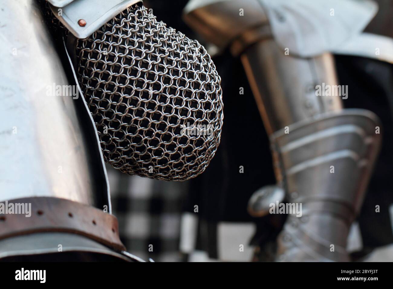 Medieval warrior with chain mail armour hi-res stock photography and ...