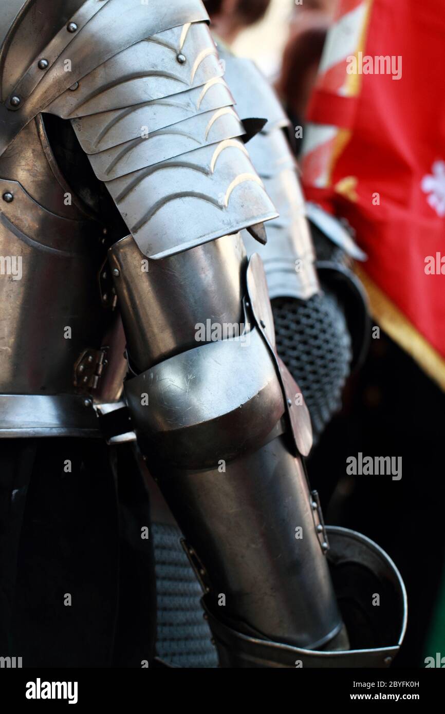 Armour of the medieval knight Stock Photo - Alamy