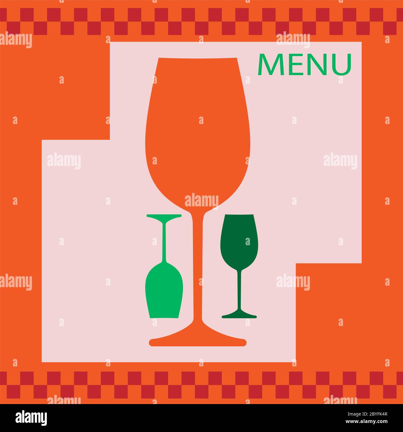 Wine Menu Card Design Template Vector Illustration Stock Vector Image ...