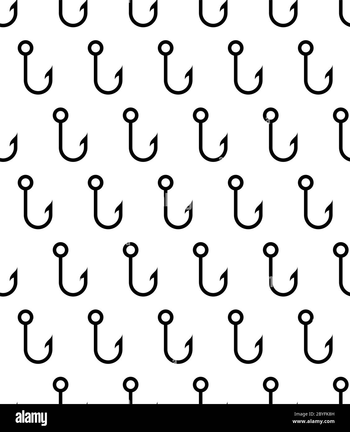 Fish Hook Seamless Pattern Vector Illustration Stock Vector Image & Art ...