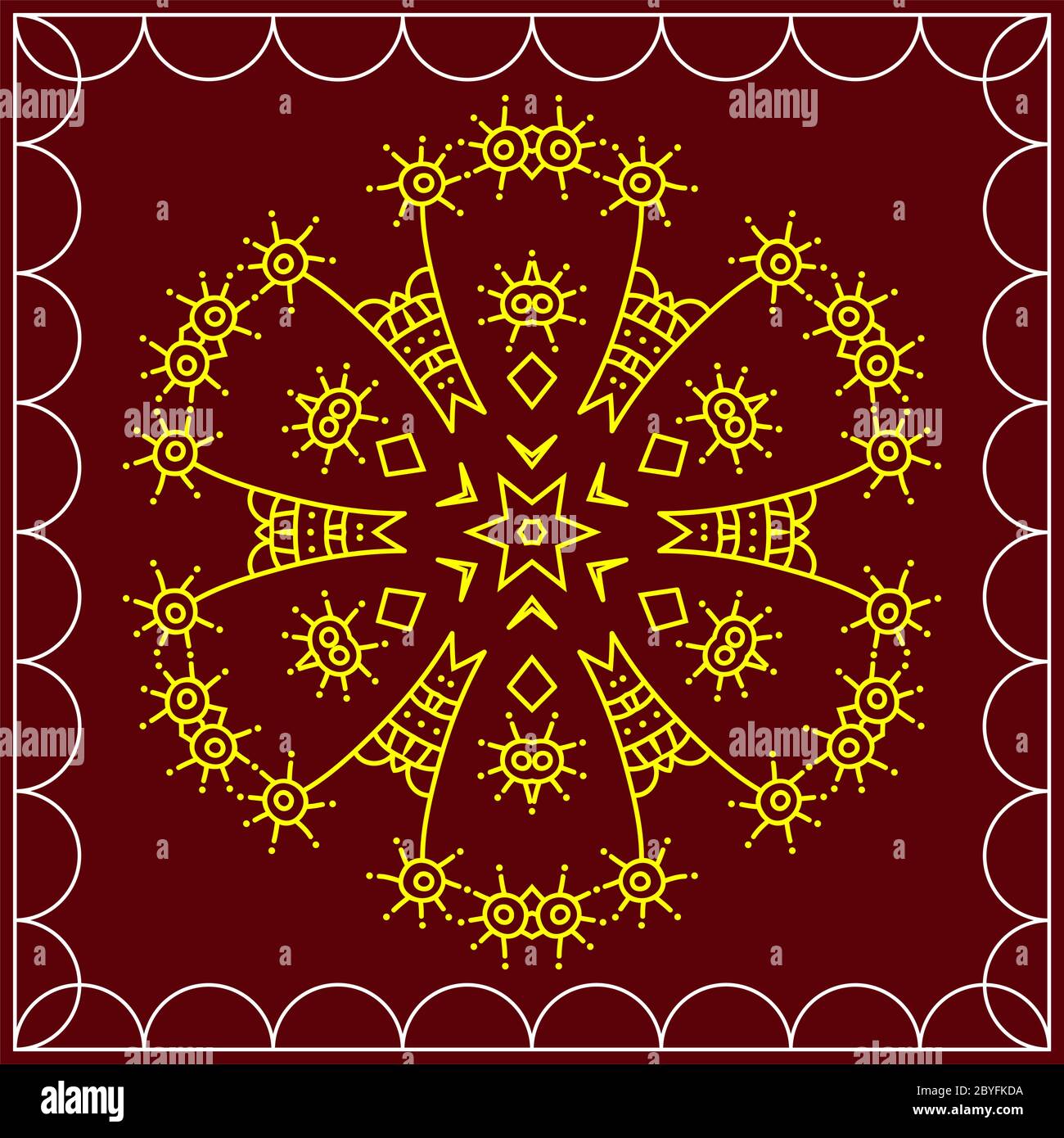 Folk, Tribal Design, Motif, Wall Painting Vector Art Stock Vector Image ...