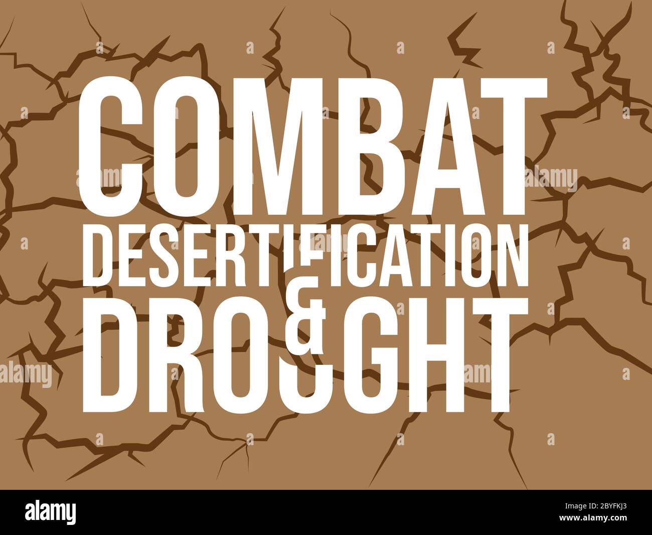 World Day to Combat Desertification and Drought banner with Desert ...