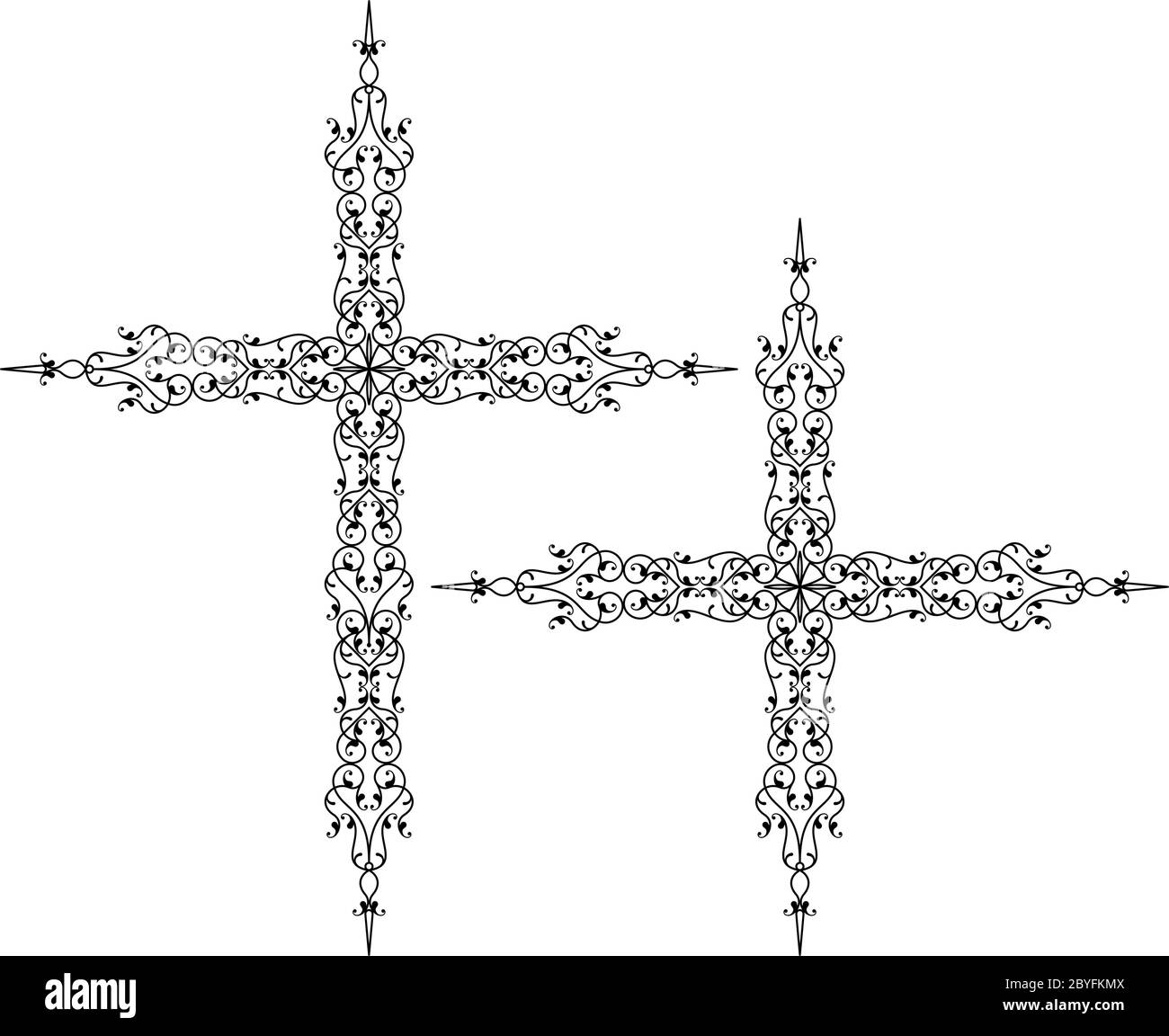 Fancy Cross Designs Drawings