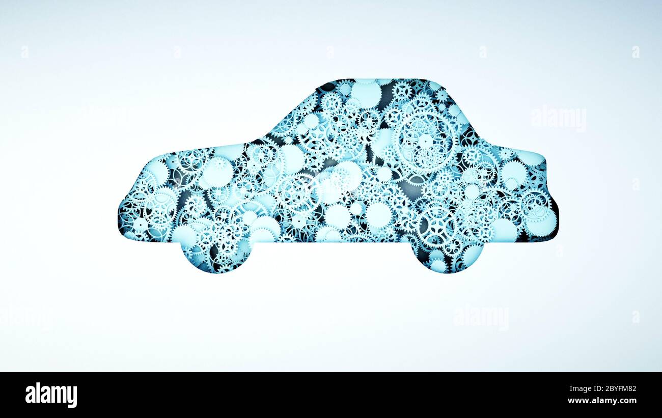 Gears car 3d hi-res stock photography and images - Alamy