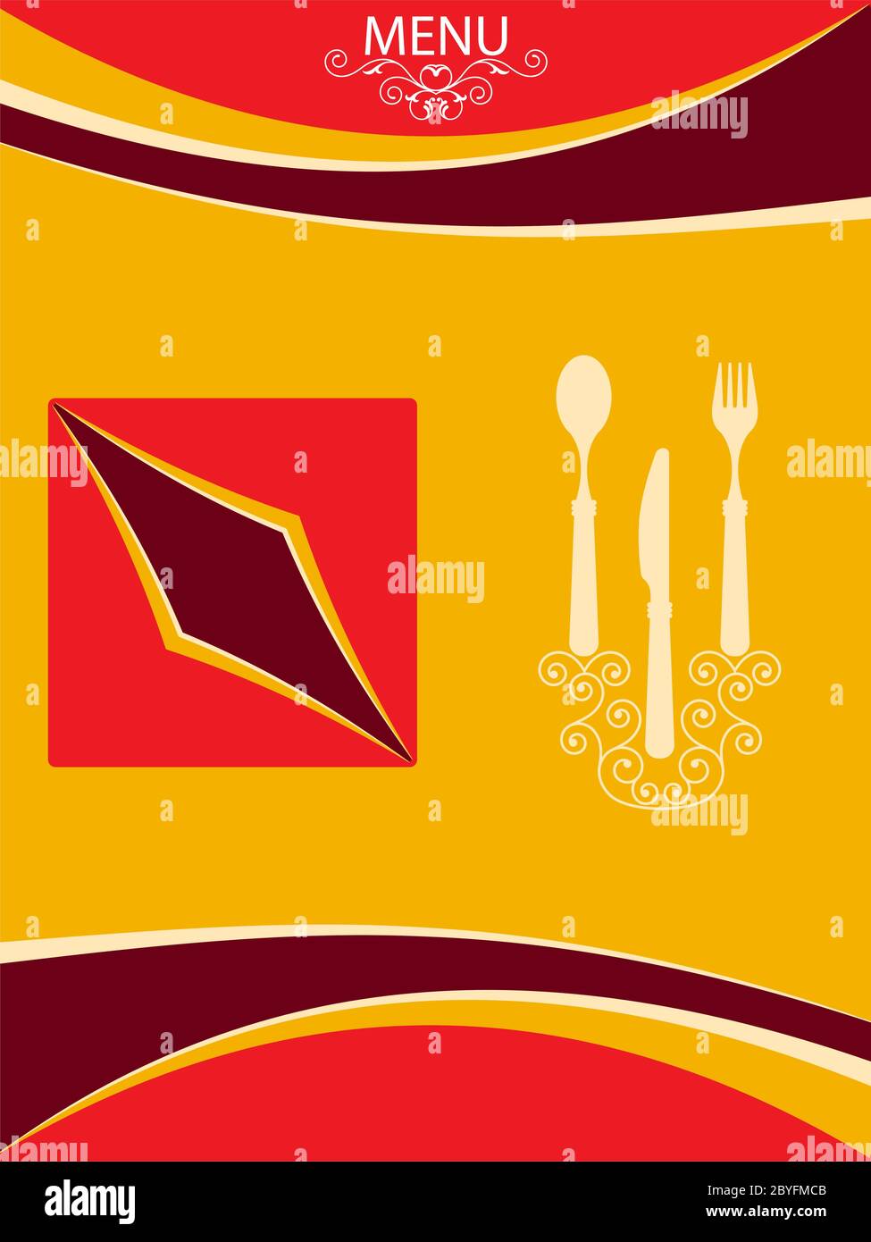 Menu Card Design Template Vector Illustration Stock Vector Image & Art ...