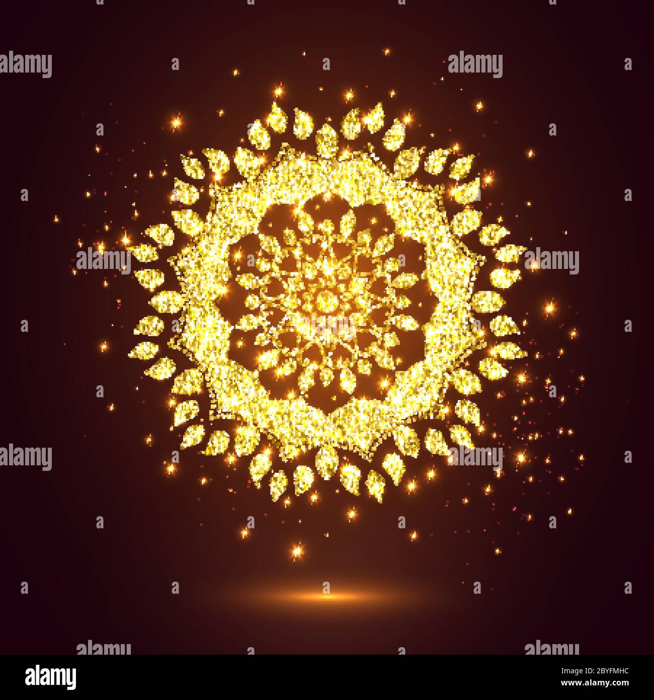 Glitter decorative mandala Stock Vector Image & Art - Alamy
