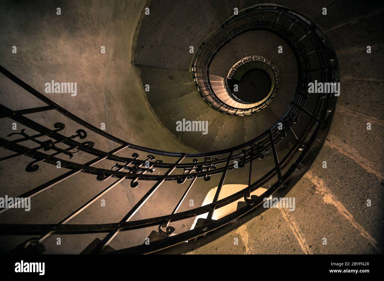 Walking down a stone staircase hi-res stock photography and images - Alamy