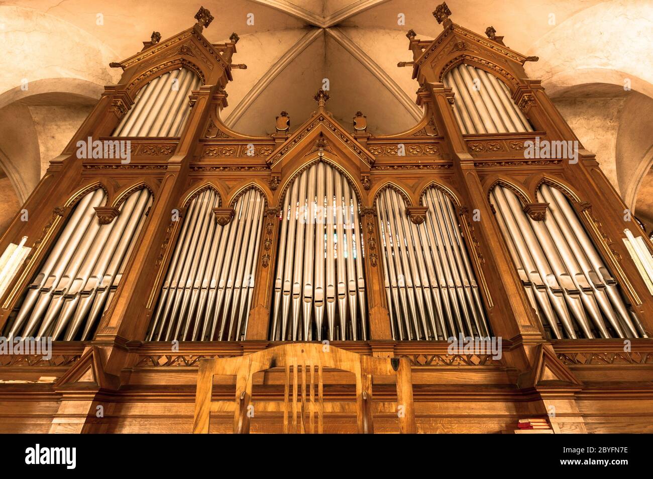 Organ pipes wooden hi-res stock photography and images - Alamy