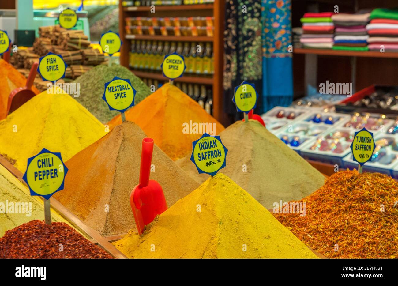 Spices at Grand Bazaar, Istanbul, Turkey Stock Photo - Alamy