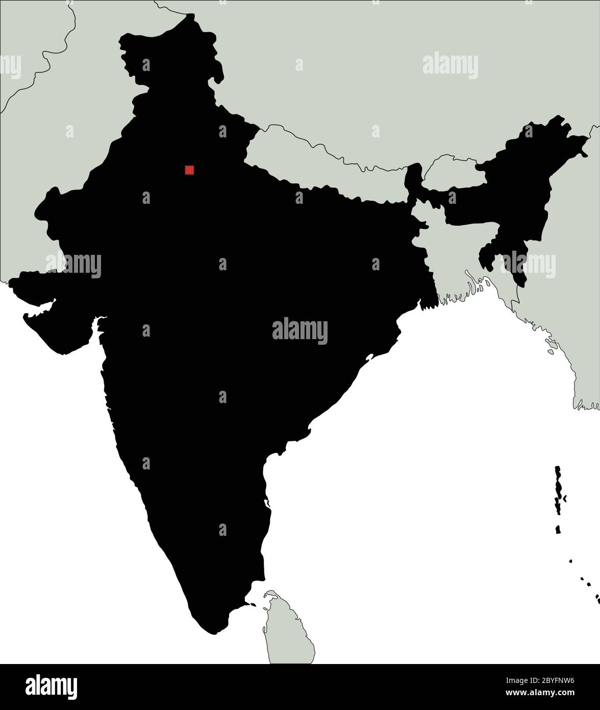 India map black hi-res stock photography and images - Alamy